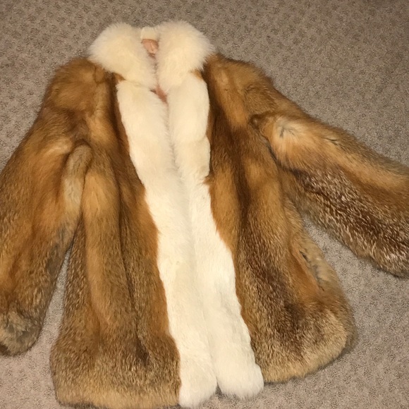 Jackets & Coats | Vintage Short Stylish Red Fox With White Trim | Poshmark